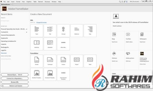 Adobe FrameMaker 2019 v15.0 Portable Free Download - Rahim Soft