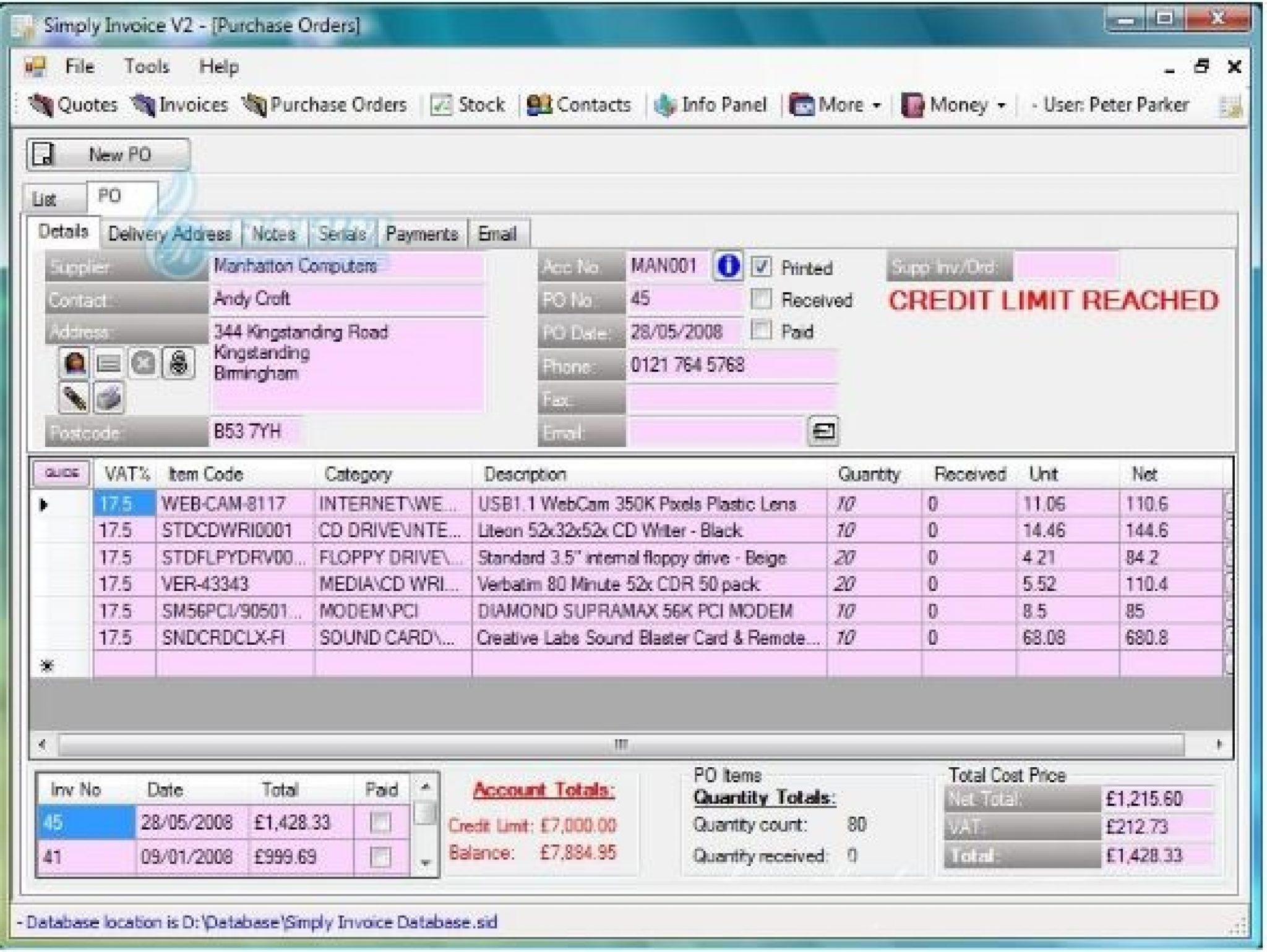 Softwarenetz Invoice 9.03 Free Download
