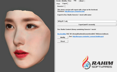 FaceGen Artist Pro 3.10 Free Download 32 Bit & 64 Bit - Rahim Soft